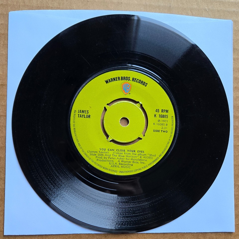 JAMES TAYLOR You've Got A Friend/You Can Close Your Eyes UK 45 7 ...
