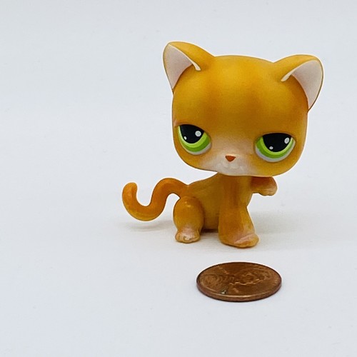 👀 Littlest Pet Shop #11 Orange Shorthair Cat w/Green Eyes Lps Tabby | eBay