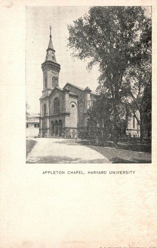 Vintage Postcard Appleton Chapel Harvard University Cambridge ...