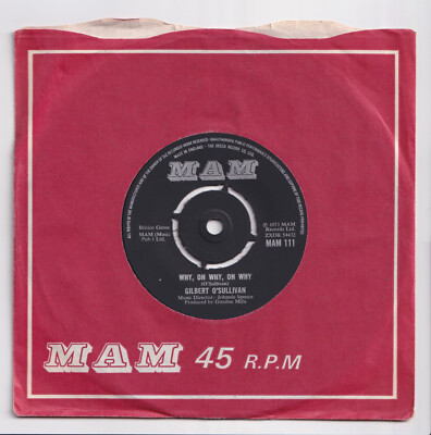 (AH275) Gilbert O'Sullivan, Why Oh Why Oh Why - 1973 - 7 inch vinyl ...