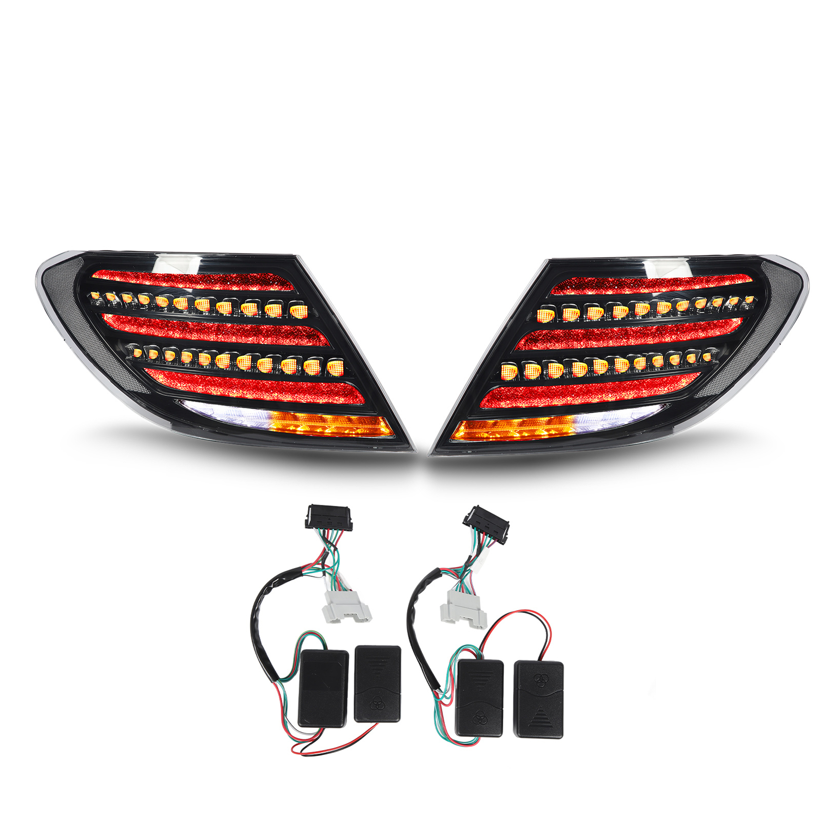 Black Maybach Style LED Tail Light Rear Lamp For C‑Class Sedan W204 ...