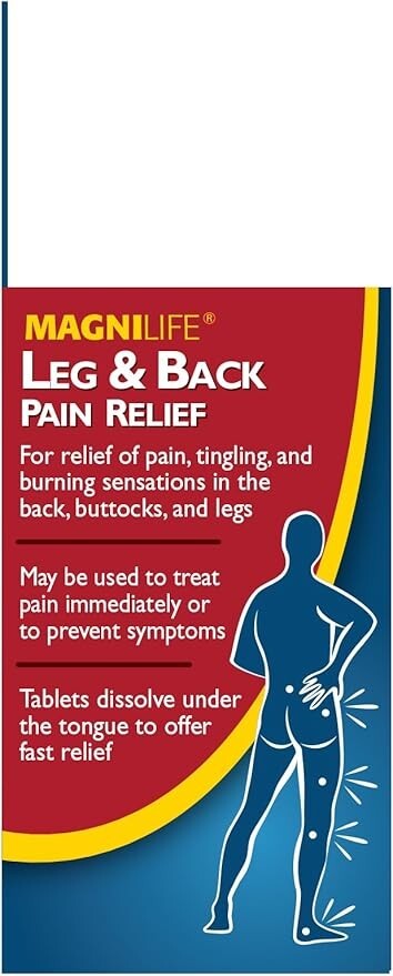 MagniLife Leg & Back Pain Relief, Fast-Acting for Sciatica Pain ...