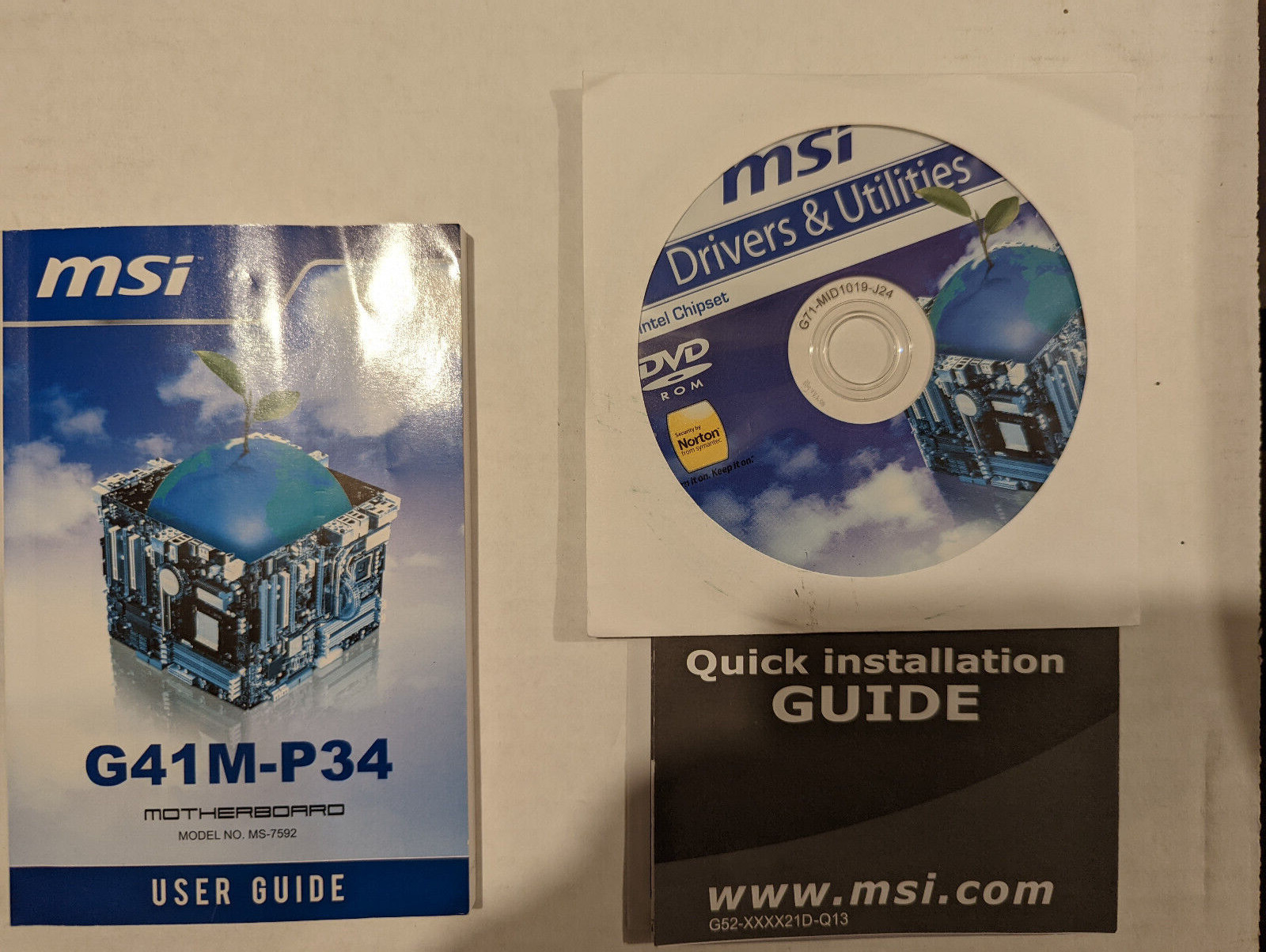 MSI G41M-P34 MS-7592 Manual Drivers and Utilities CD/DVD | eBay