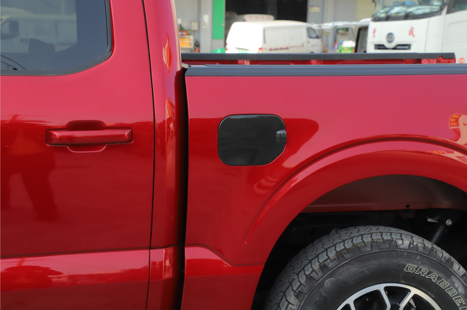 Carbon Fiber Fuel Filler Door Gas Tank Cap Cover Trim Bezels For Ford ...