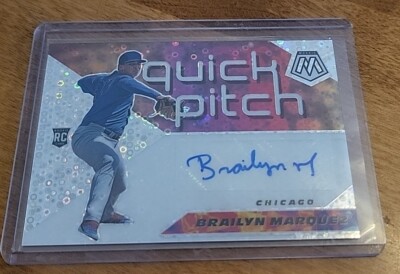Brailyn Marquez - Mosaic 2021 - Quick Pitch ROOKIE RC Disco Prizm AUTO ...