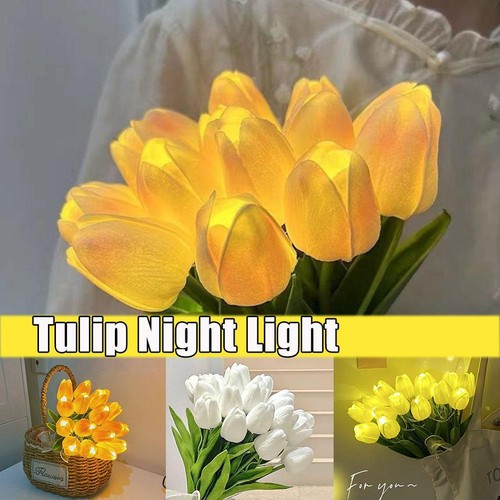 【Stay in Spring】Couple Dreamlike Tulip Lamp Photo Prop Night Light ...