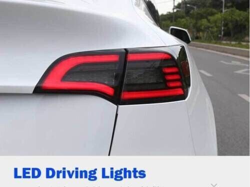LED Rear Bumper Red Through Brake Light Lamp Fits For Tesla Model 3 ...