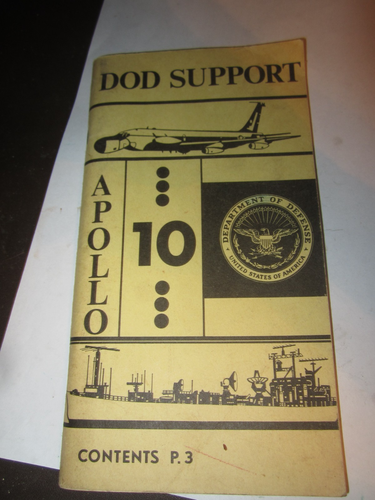 Very Rare Apollo 10 NASA Department of Defense Support Booklet Press ...