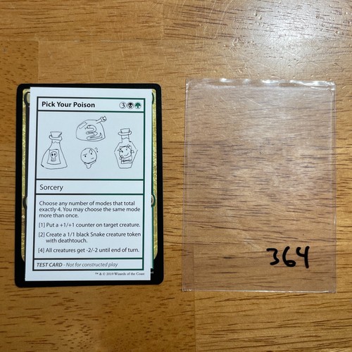 💀🌳Pick Your Poison (Test Card) - Mystery Booster Cards - M/NM - Pack ...