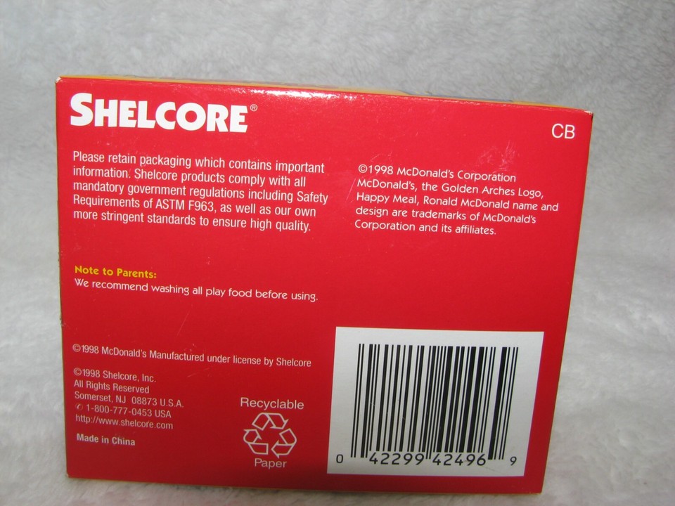 Vintage McDonald's Happy Meal Playset New Sealed Shelcore Display | eBay