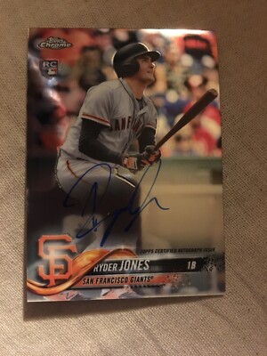 2018 Topps Chrome Autograph Giants Ryder Jones Rookie Card #RA-RJ | eBay