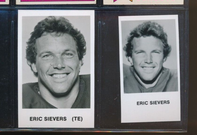 Lot (2) Eric Sievers 1986-1988 PRESS PHOTO Patriots 2.25x3.5 & 1.75 x 3 ...