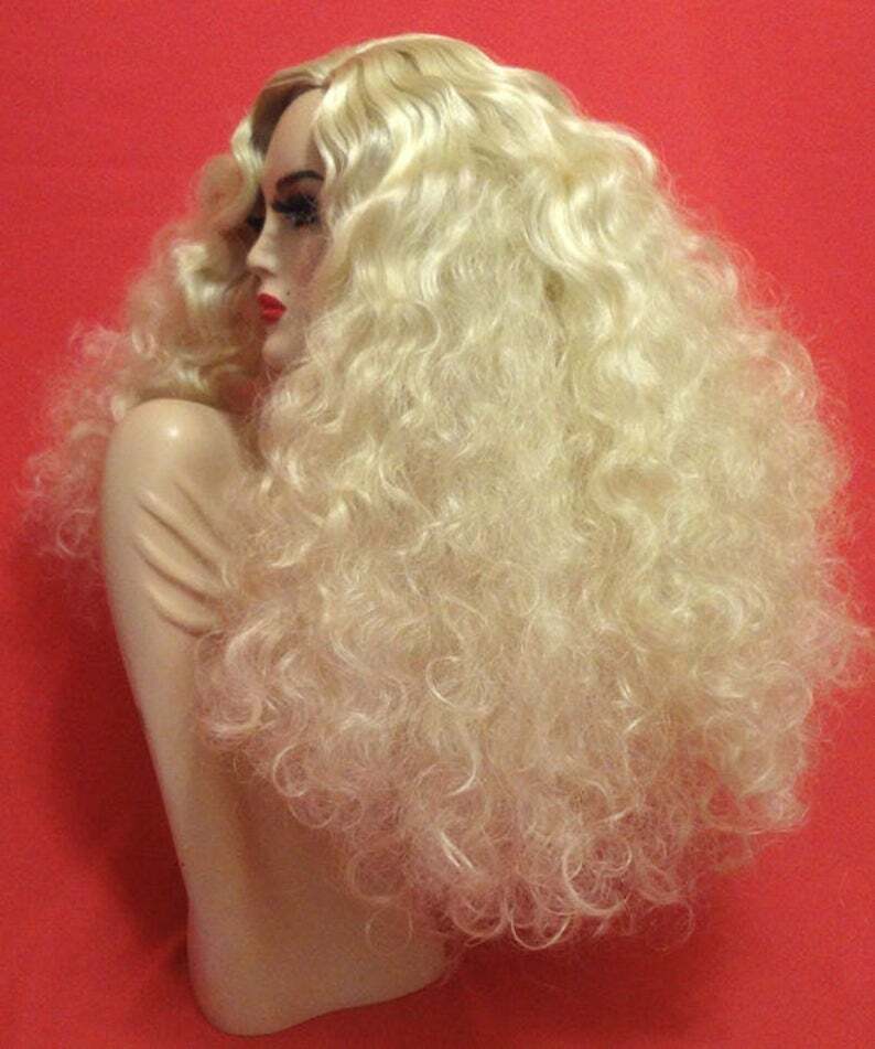 20s FLAPPER Big Long FINGERWAVES Wig! Lace Front Custom Drag Blonde ALL ...