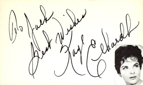 Kaye Elhardt Signed Auto 3x5 Index Card Lawman | eBay