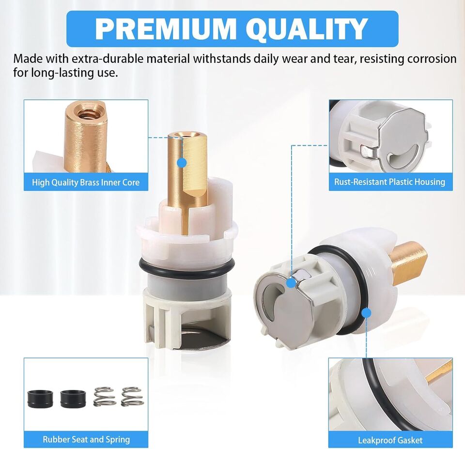 RP25513 Faucet Stem Assembly Compatible with Delta Two Handle White | eBay