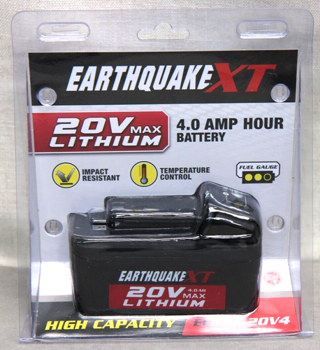 Earthquake EQBXT-20V4 (56596) XT 20V Max Lithium High Capacity 4Ah ...
