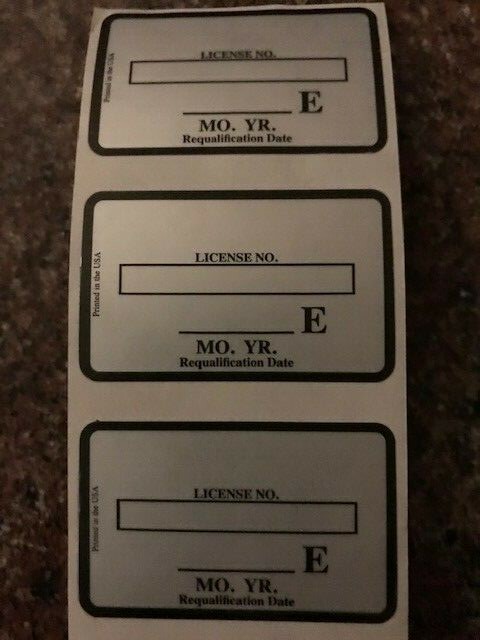 (1) Visual Inspection Sticker DOT Propane Tank Certificate ...