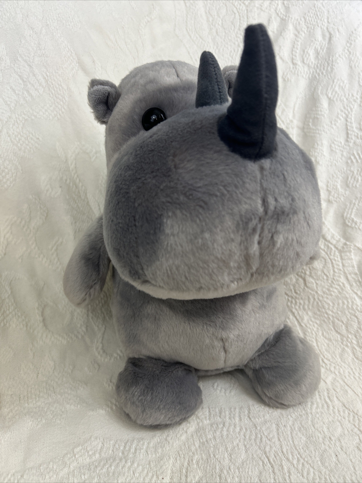 Aurora Hippo Plush Chunky Gray Hippopotamus Adorable Stuffed Animal 11 ...