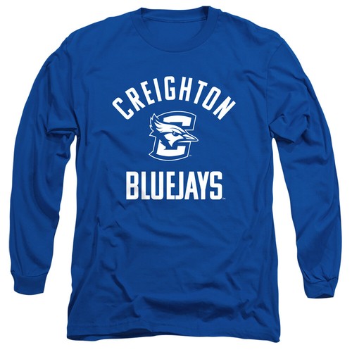 Creighton University Adult Long Sleeve T-Shirt One Color Logo, Royal ...