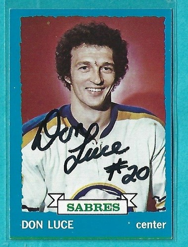 DON LUCE signed 1973-74 Topps hockey card #38 BUFFALO SABRES | eBay