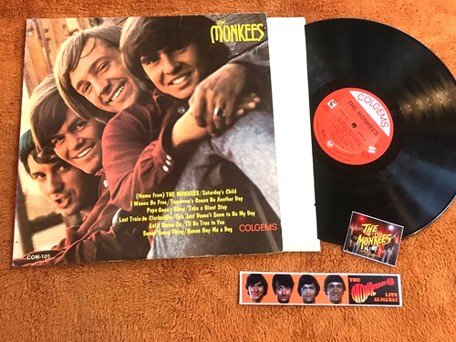the monkees 1st first s/t original vinyl colgems lp mono '66 w/2 FAN ...