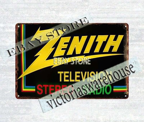 1960's Zenith Television Radio electronics enthusiast metal tin sign bar pub | eBay