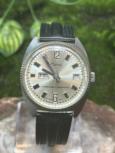 Vintage Men’s Silver Tone Marcel Manual Wind Watch. Runs Well | eBay
