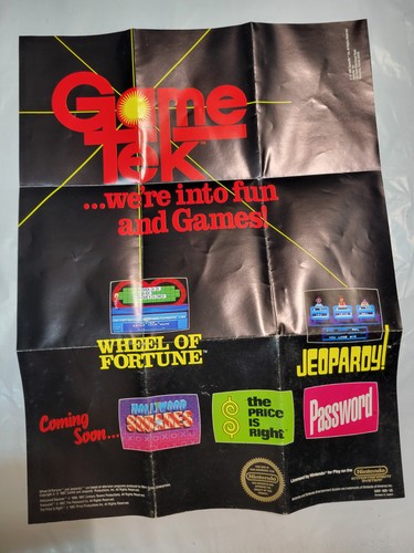 GameTek GAM-NES-US NES Nintendo Insert Poster Only | eBay