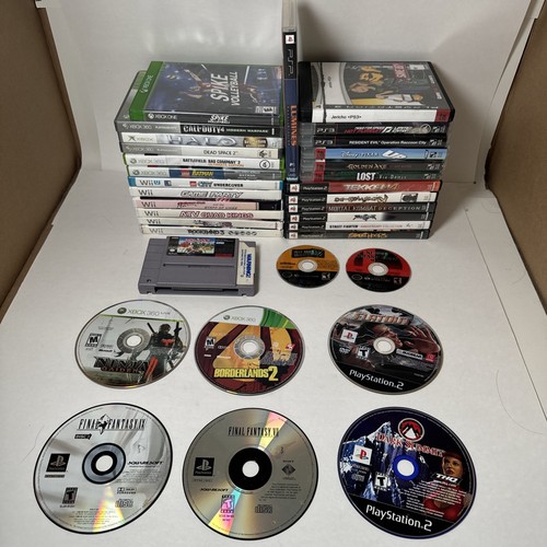 Lot Of 32 Games PlayStation 3 Xbox 360 PS2 SNES GameCube Nintendo Wii ...