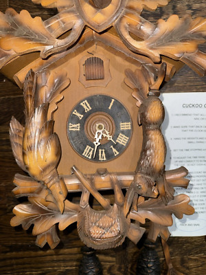 Vintage Large Schatz & Sohne KU50 Germany Cuckoo Clock w/Cones & Stag ...