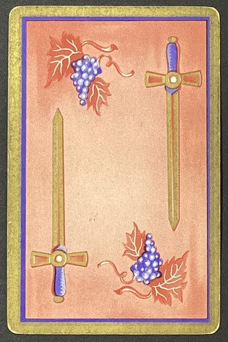 Swords Grapes Vintage Single Swap Wide Playing Card | eBay