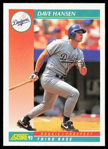 1992 Score 754b Dave Hansen Los Angeles Dodgers | eBay