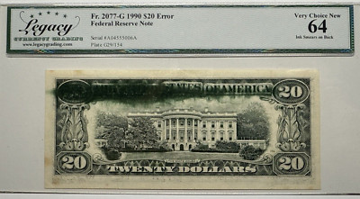 LEGACY64 1990 20$ MAJOR INK SMEAR ERROR 2ND OF CONSECUTIVE 5006A | eBay