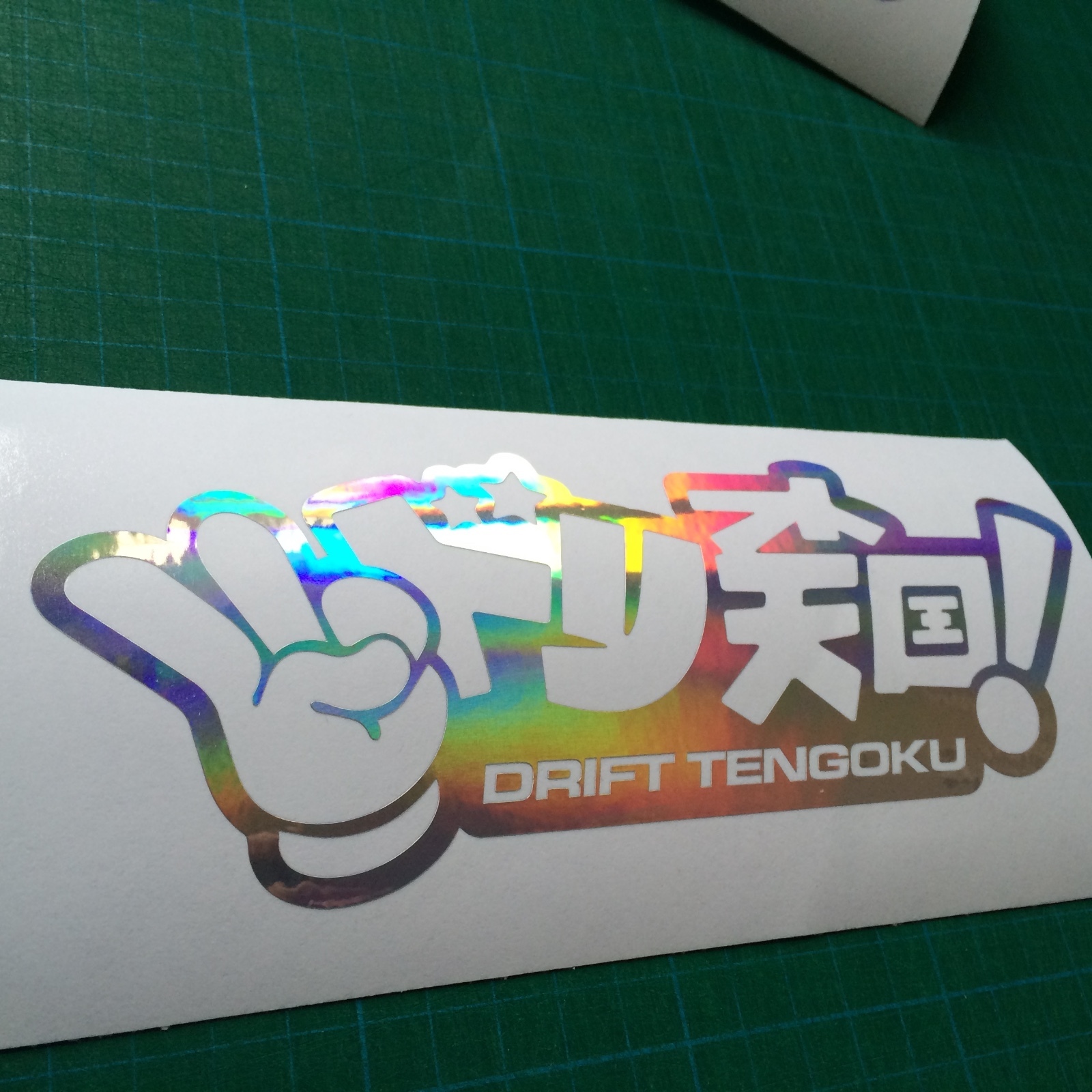 Drift Tengoku Japan Oil Slick Chrome Decal Sticker JDM Van Car Window ...
