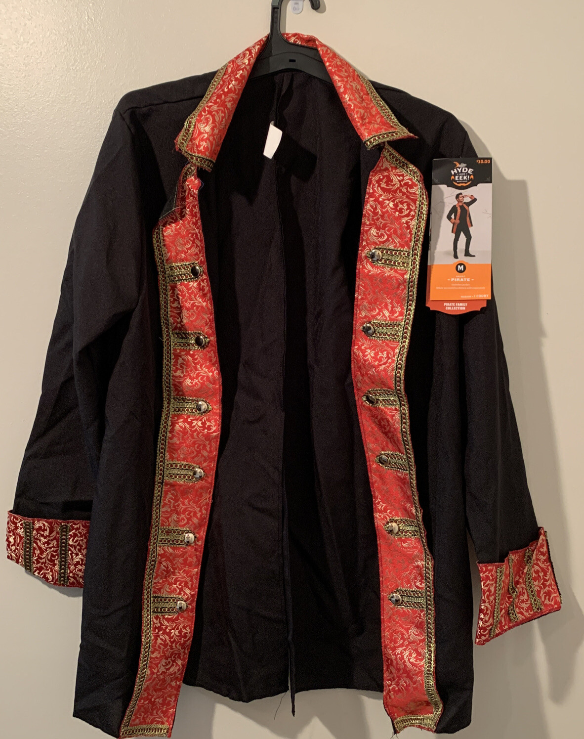 Hyde & EEK Boutique Men's Pirate Halloween Costume Coat Multi Size M ...