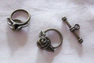 10 Rose Toggle Clasps 19mm x 17mm Bronze Colour #3090 Aust Seller | eBay