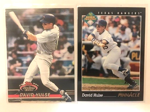 MLB - David Hulse 1993 Topps Stadium Club & 1993 Pinnacle Rookie ...
