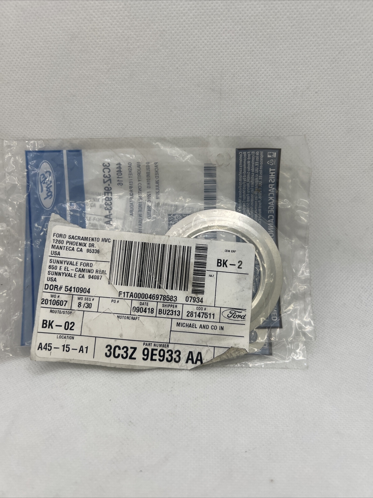 3C3Z-9E933-AA Genuine Ford Gasket | eBay