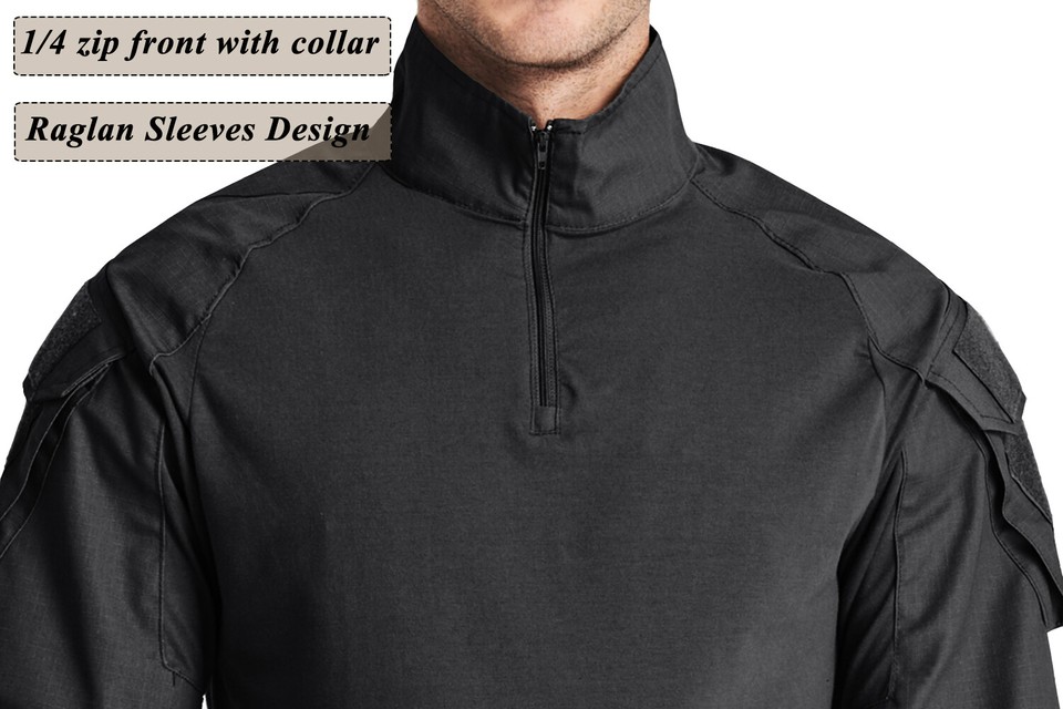 Men's Firm Shirts Training Atheletic Training Shirts 1/4 Zip Ripstop ...