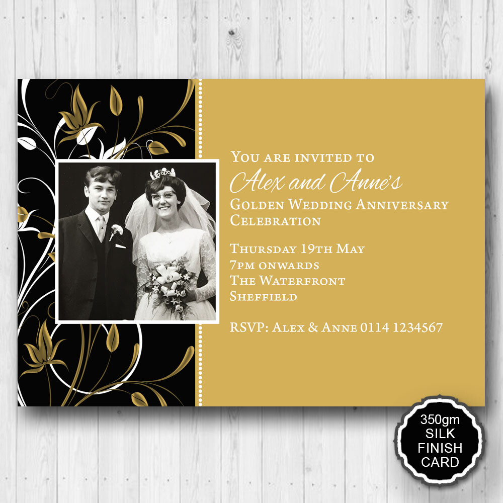 Unique 50th Wedding Anniversary Invitations