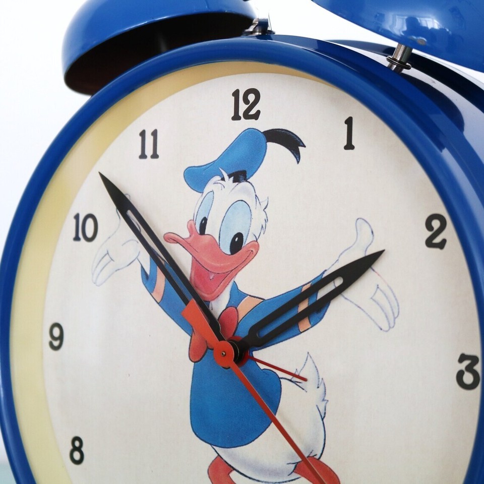 DONALD DUCK Alarm Mantel Wall XXL Clock TOP Disney Vintage 11.8 Inch ...