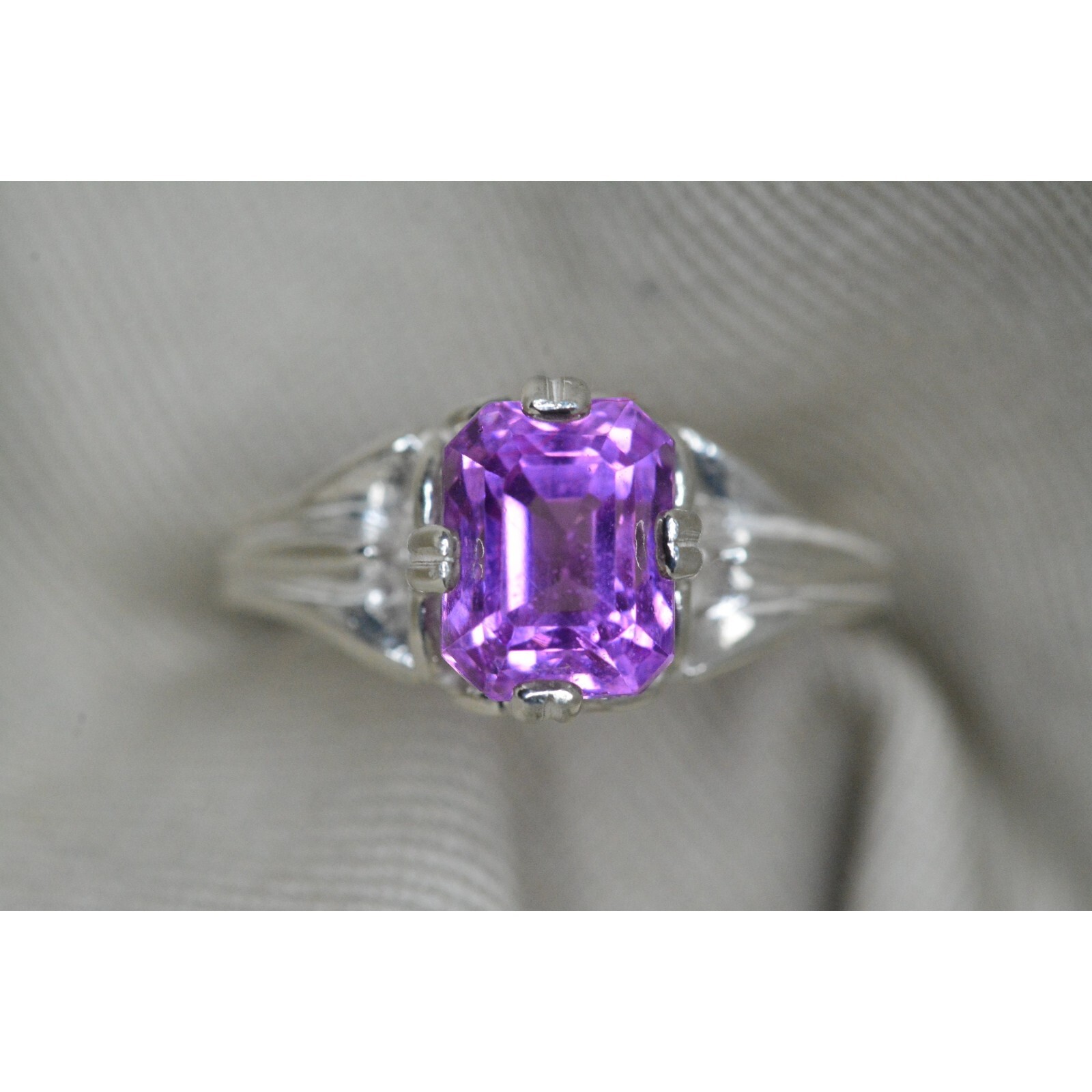Certified Kunzite Ring 3.20ct Sterling Silver Solitaire Real Genuine ...