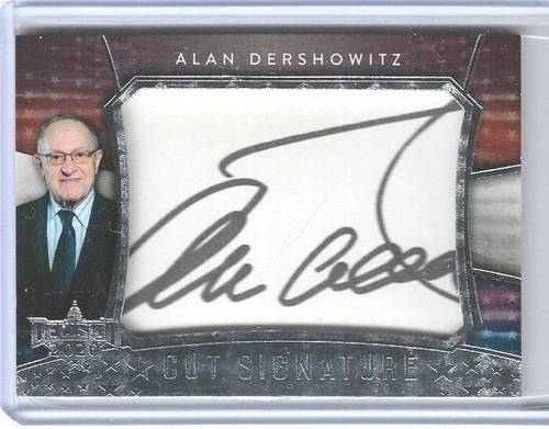 2020 DECISION ~ TRUMP BUDDY ALAN DERSHOWITZ AUTO AUTOGRAPH CUT ...
