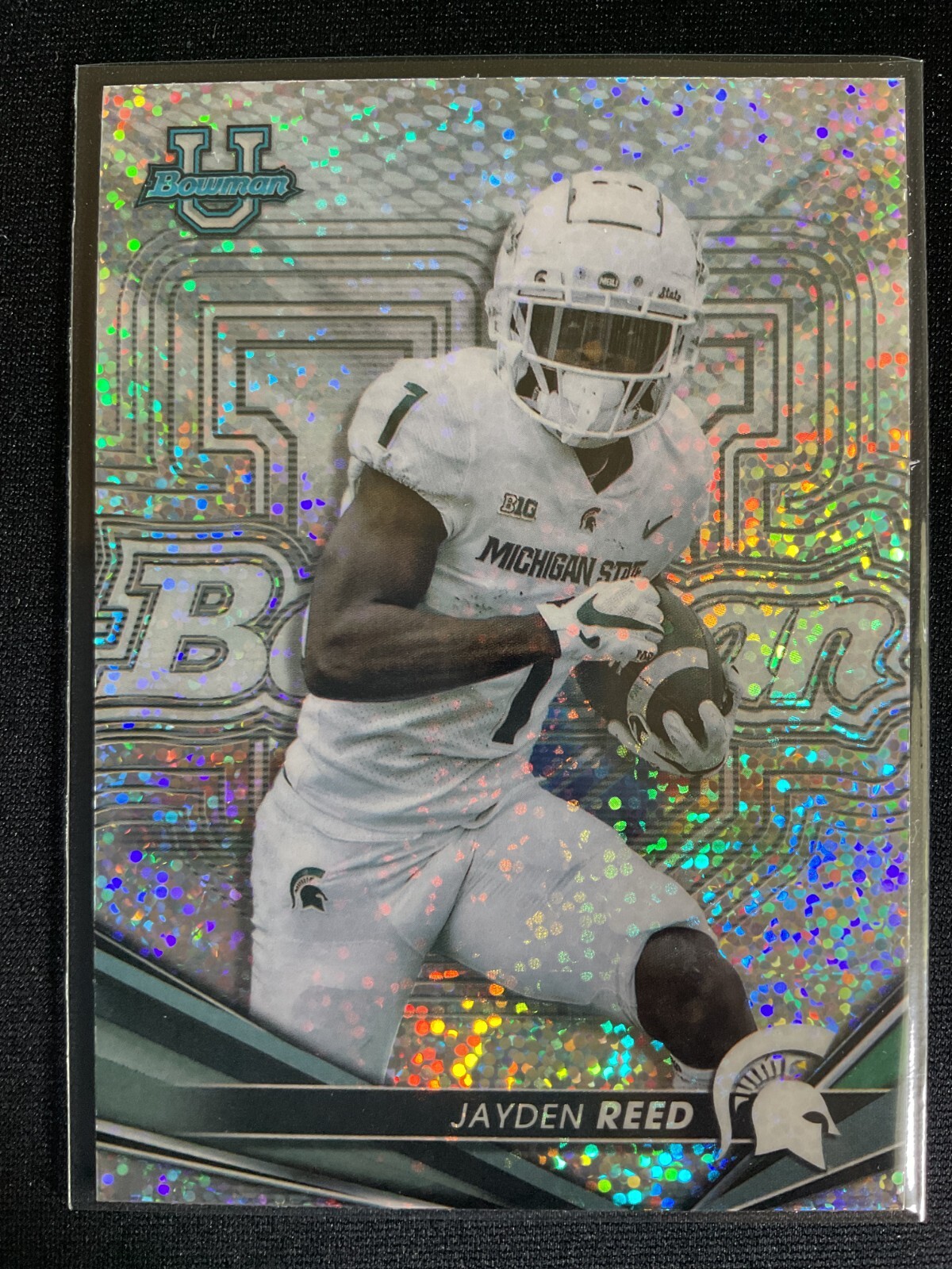 Jayden Reed 2022-23 Bowman’s Best University Shimmer Refractor RC #70 ...