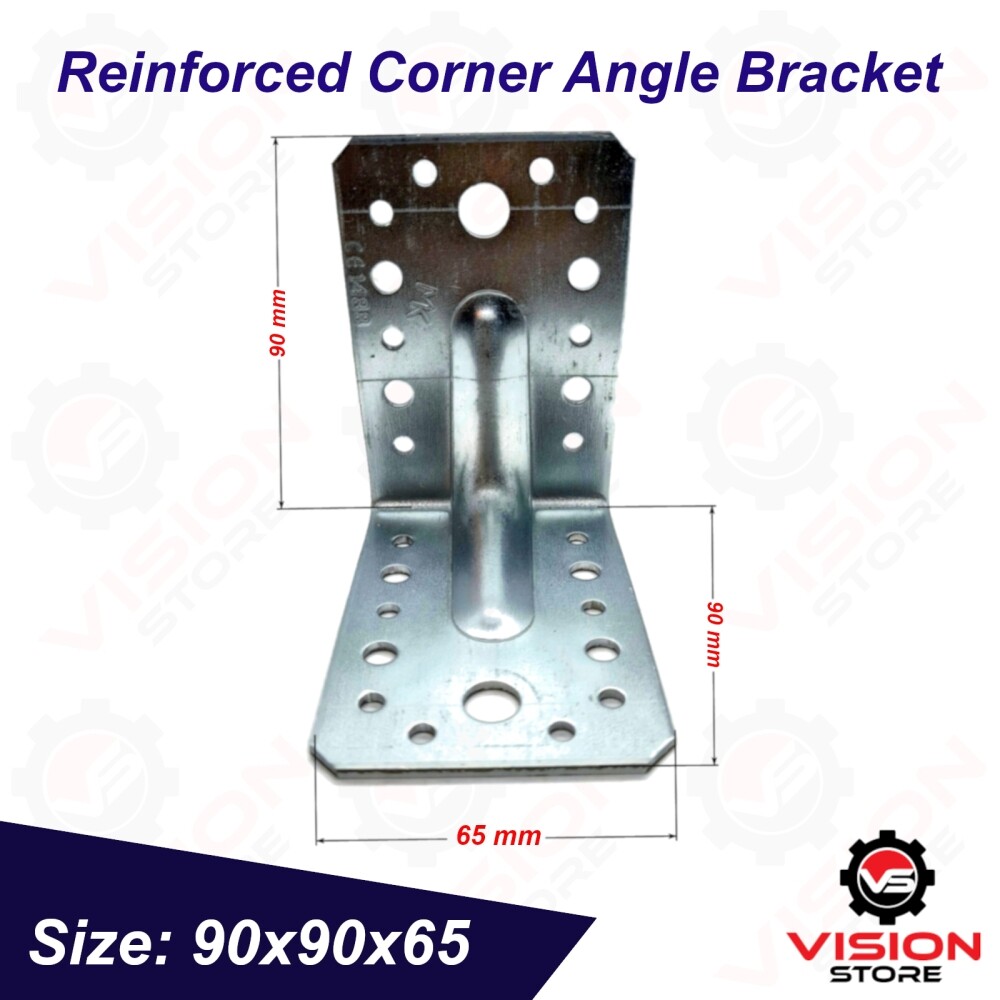 Heavy Duty 2.5mm Thick Zinc Plated Reinforced Corner Angle Bracket ...