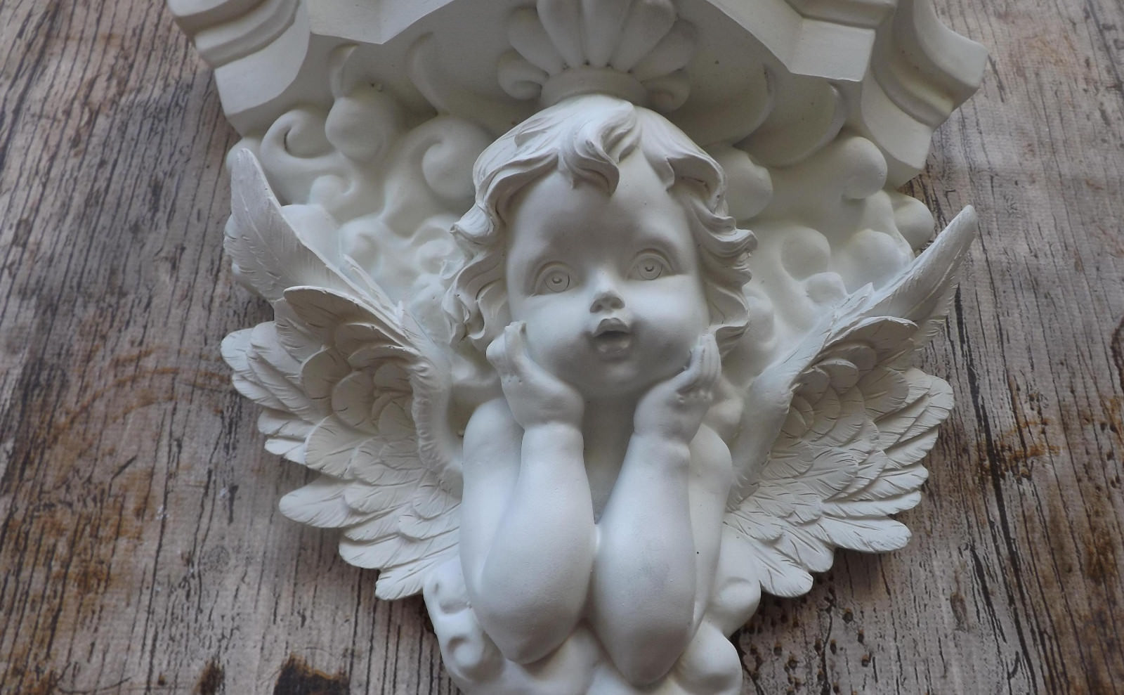 Engel Wandkonsole Gips,Dekoration Wand Wanddekoration Wandrelief Relief ...