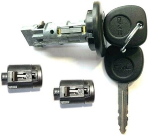 NEW GMC GM OEM Ignition Key Switch + 2 Door Locks cylinder W/2 OEM Logo ...