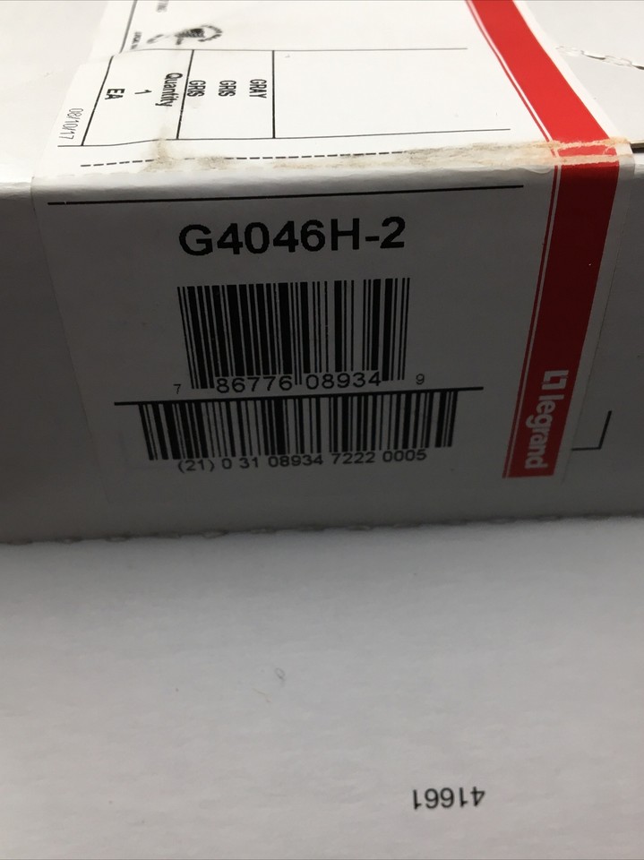 New in Box Wiremold G4046H-2 4000 Series Raceway Tap Off Fitting Gray ...