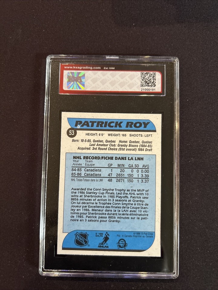 1986-87 O-pee-chee Patrick Roy Rookie Card #53 | eBay