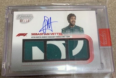 2022 Topps Dynasty F1 Sebastian Vettel Triple Patch on card Auto /10 | eBay